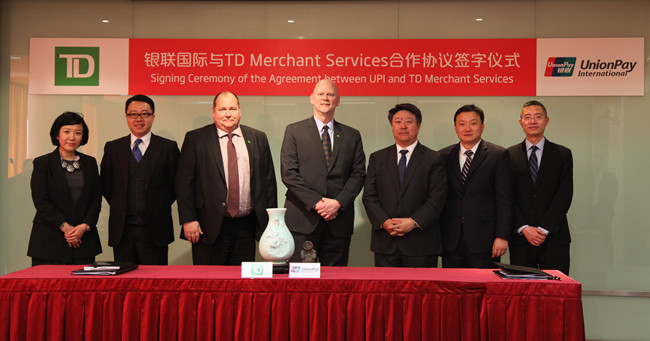 UnionPay International and TD Merchant Services sign agreement to ...